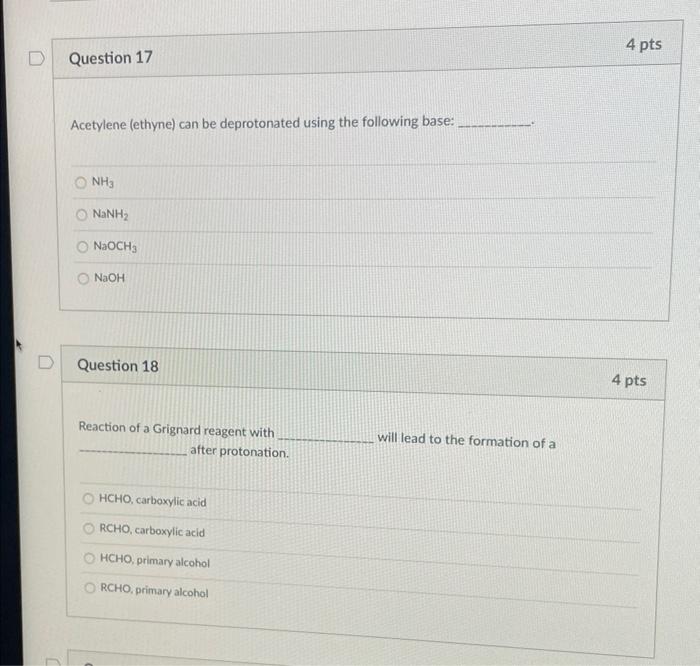 Solved Acetylene (ethyne) can be deprotonated using the | Chegg.com