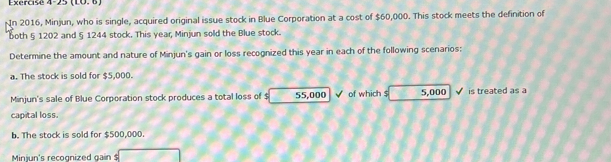 In 2016, ﻿Minjun, who is single, acquired original | Chegg.com