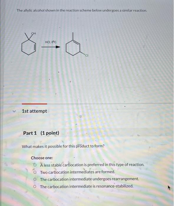 Solved The allylic alcohol shown in the reaction scheme | Chegg.com