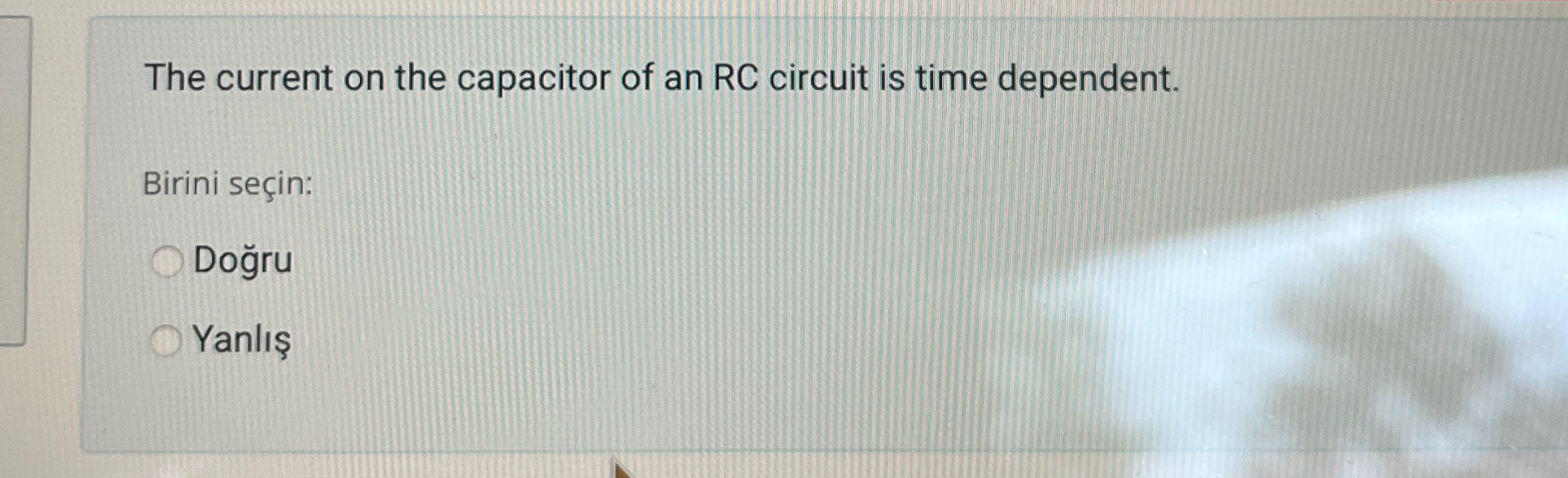 Solved The current on the capacitor of an RC circuit is time | Chegg.com