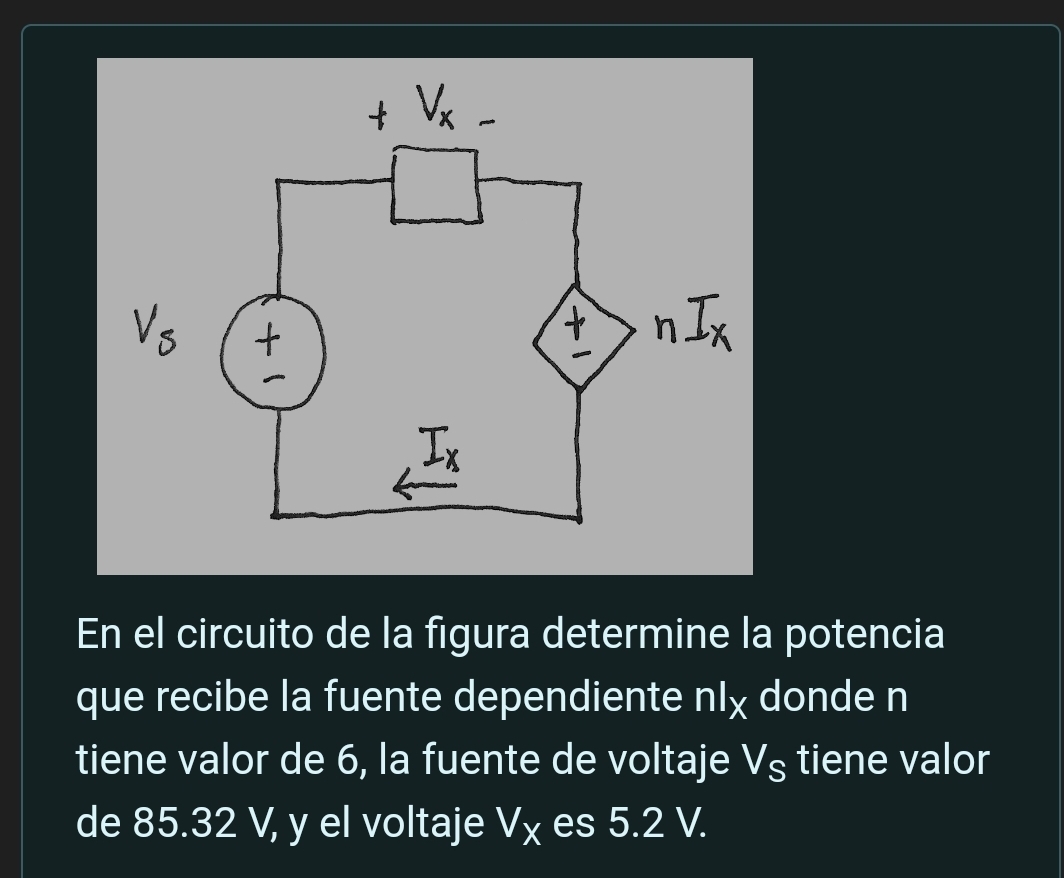 Solved En el circuito de la figura determine la potenciaque | Chegg.com