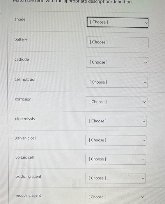 Solved anode battery cathode cell notation corrosion | Chegg.com