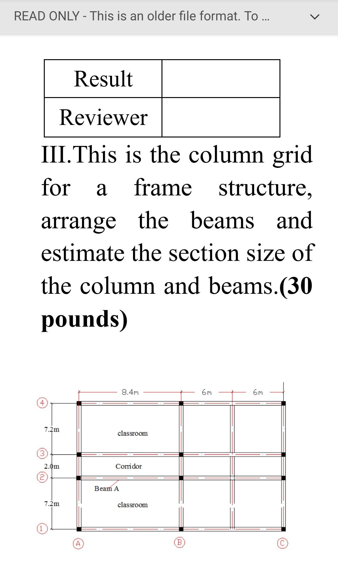 READ ONLY - This is an older file format. To ... - | Chegg.com
