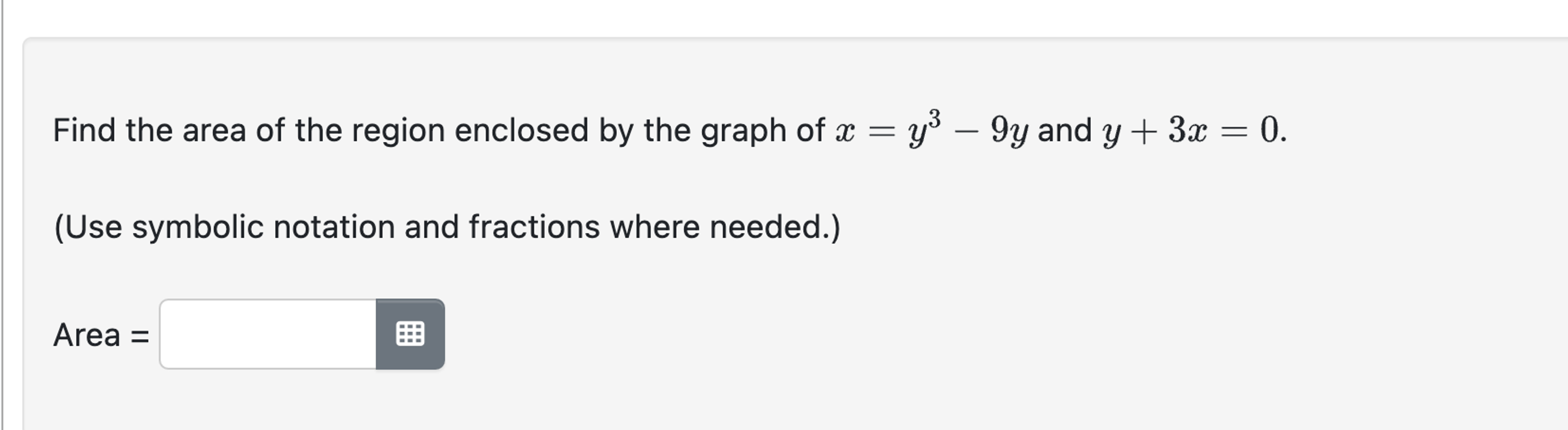 Solved Find the area of the region enclosed by the graph of | Chegg.com