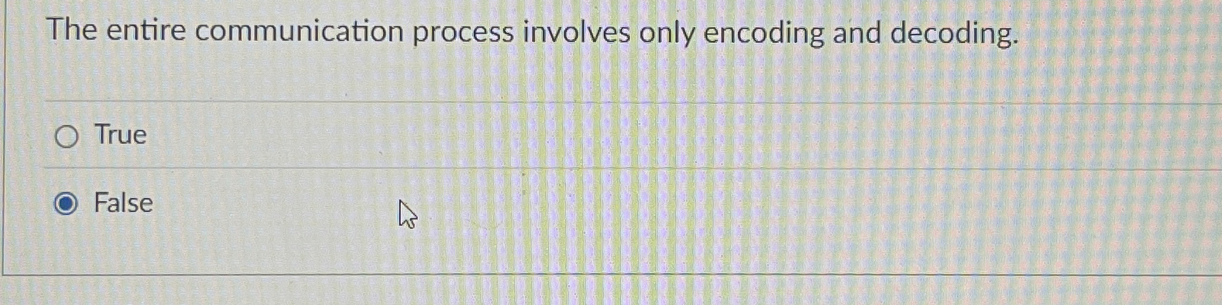 Solved The entire communication process involves only | Chegg.com