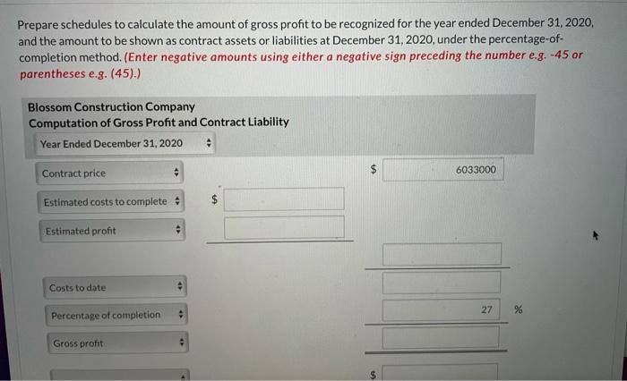 Solved Blossom Construction Company began operations on | Chegg.com