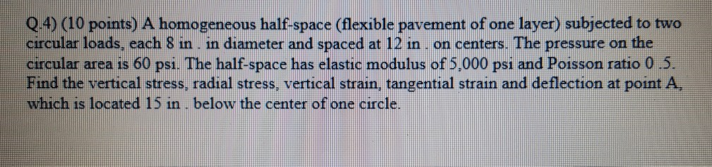 Solved Q.4) (10 points) A homogeneous half-space (flexible | Chegg.com