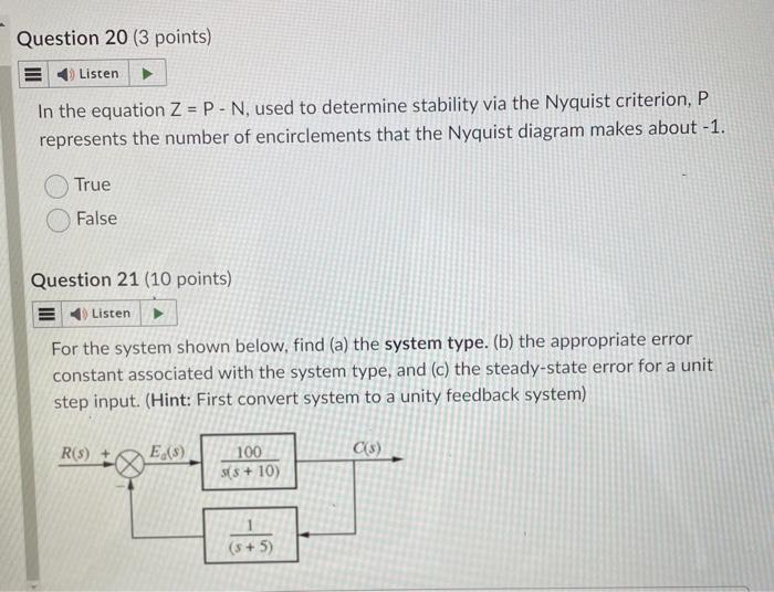 Solved In the equation Z=P−N, used to determine stability | Chegg.com