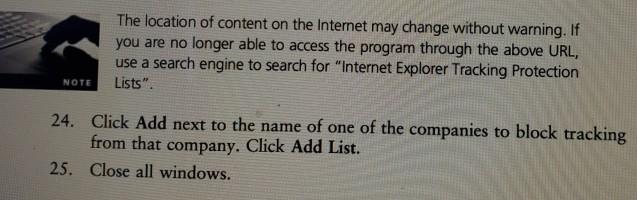 Solved Project 3-3: Set Web Browser Security Web browsers | Chegg.com