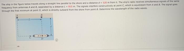 Solved The ship in the figure below travels along a straight | Chegg.com