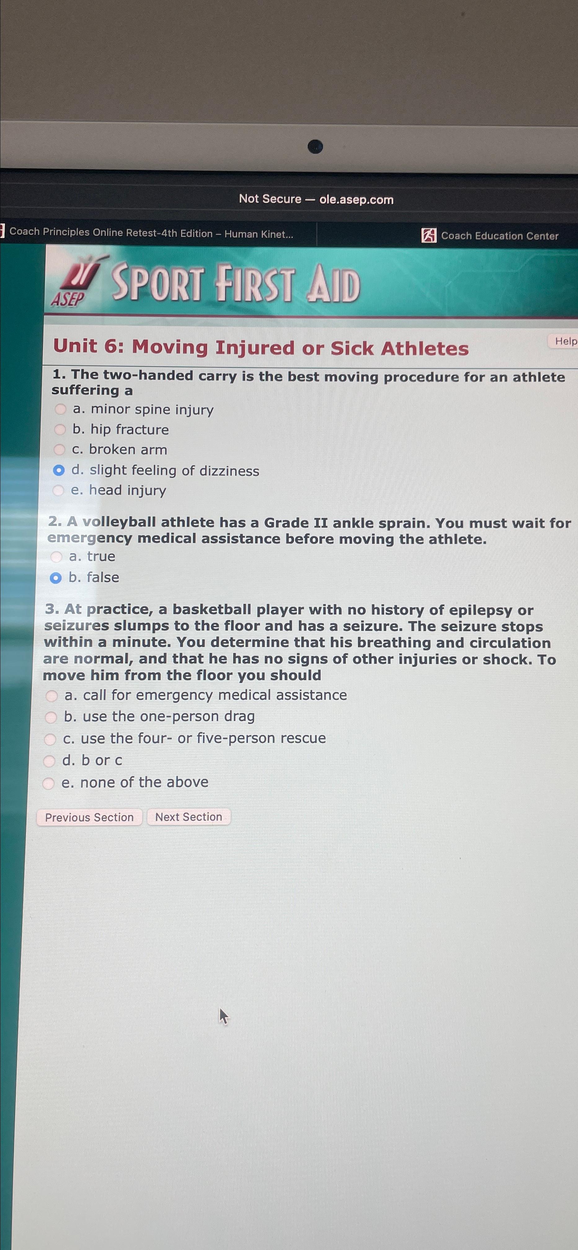 Solved Not Secure - ﻿ole.asep.comCoach Principles Online | Chegg.com