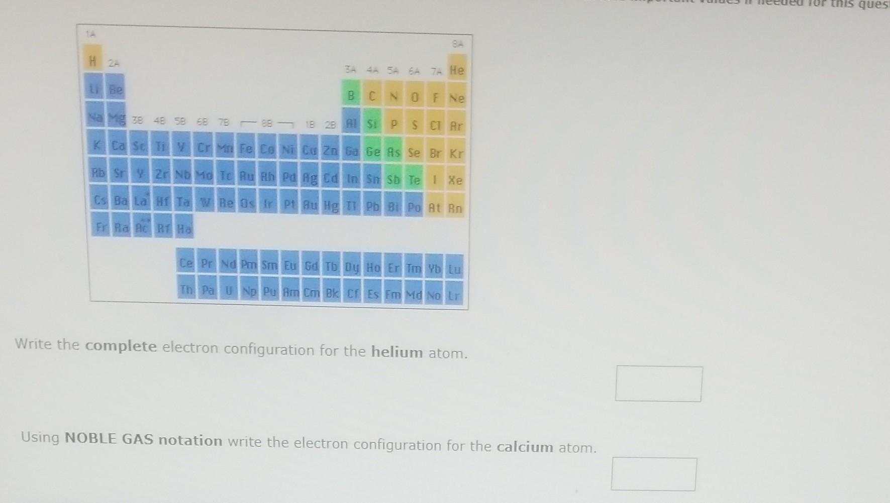 Solved Write The Complete Electron Configuration For The