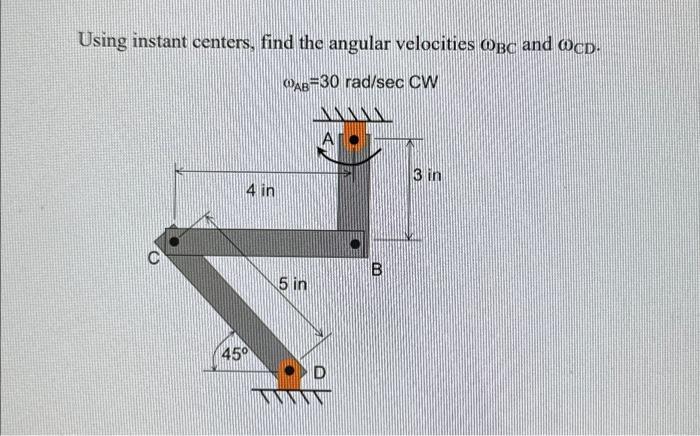 Using instant centers, find the angular velocities | Chegg.com
