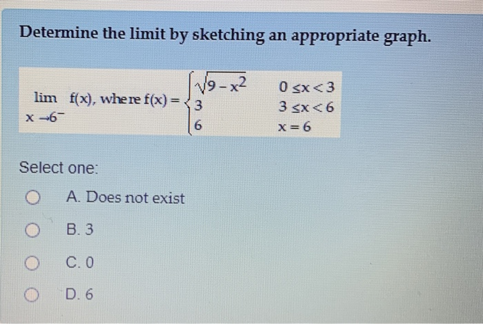Solved Determine the limit by sketching an appropriate | Chegg.com