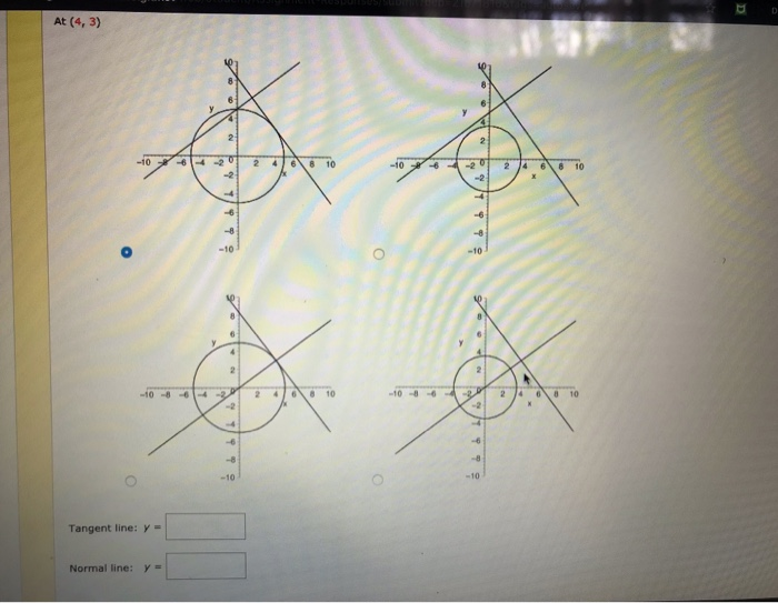 Solved Find equations for the tangent line and normal line | Chegg.com