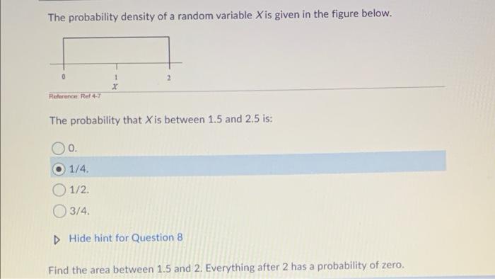 Solved The probability density of a random variable Xis | Chegg.com