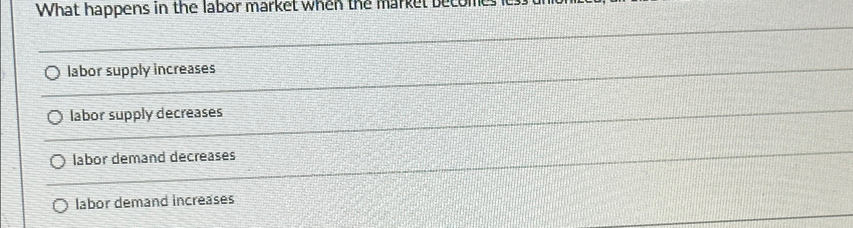 Solved What happens in the labor market when tnelabor supply | Chegg.com