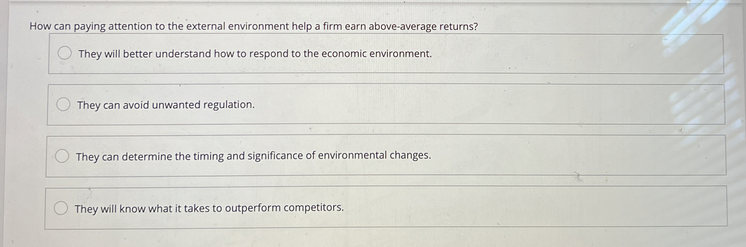 Solved How can paying attention to the external environment | Chegg.com