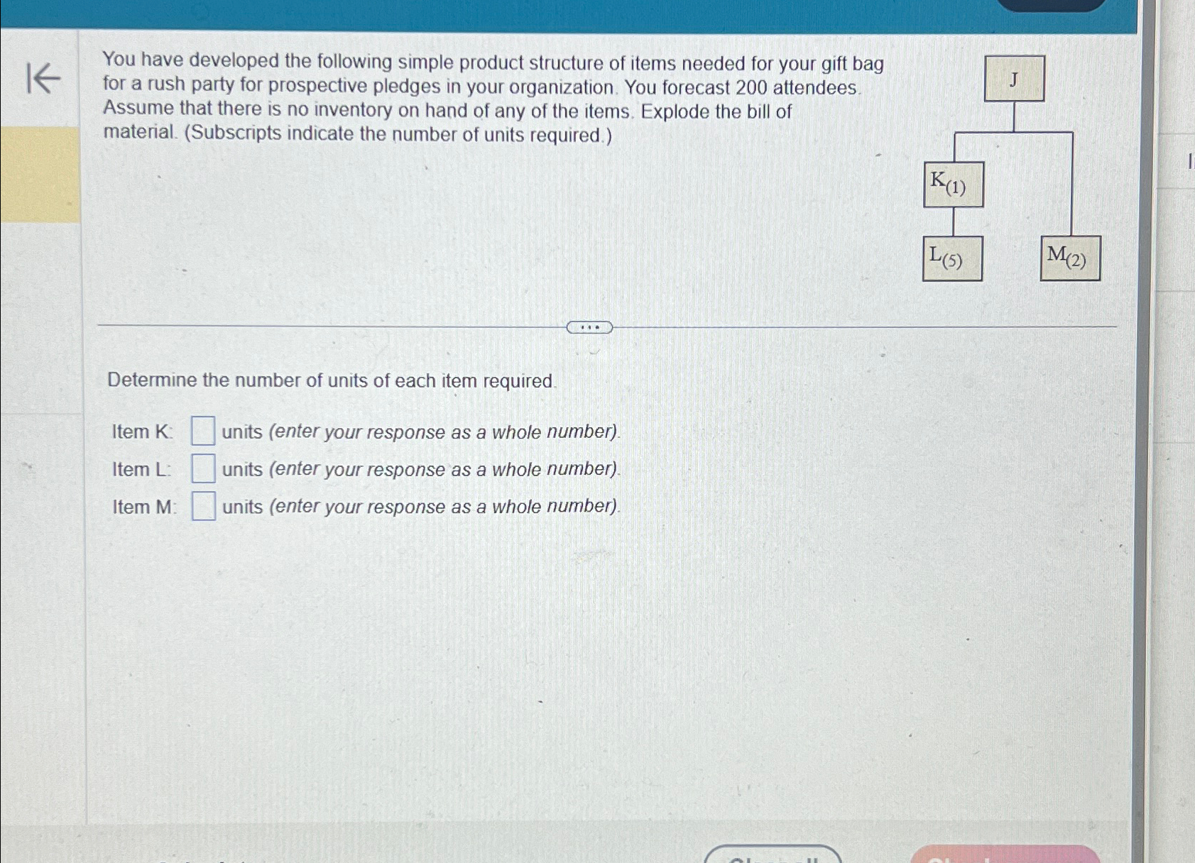 Solved You have developed the following simple product | Chegg.com