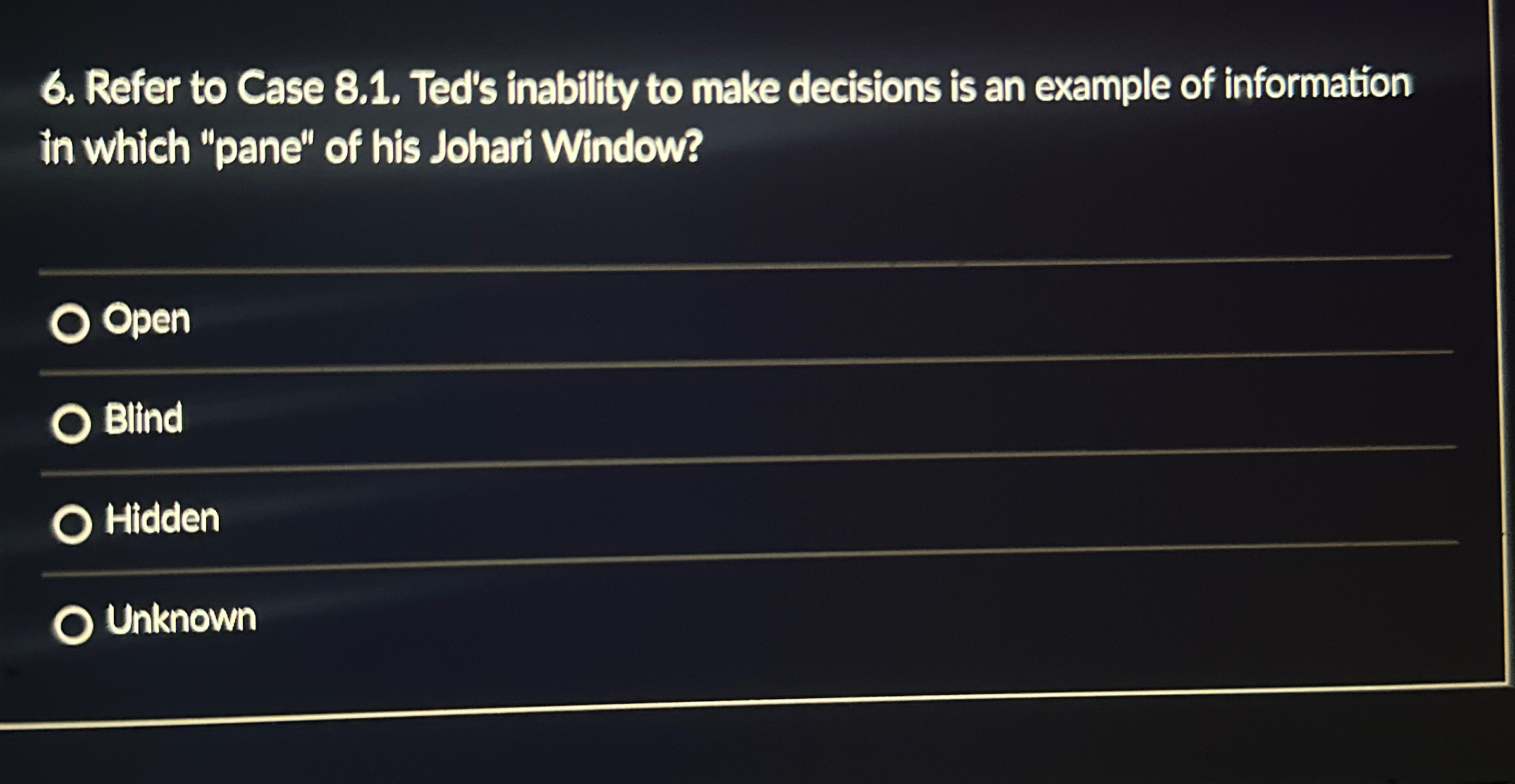 Solved Refer to Case 8.1. ﻿Tedl's inability to make | Chegg.com