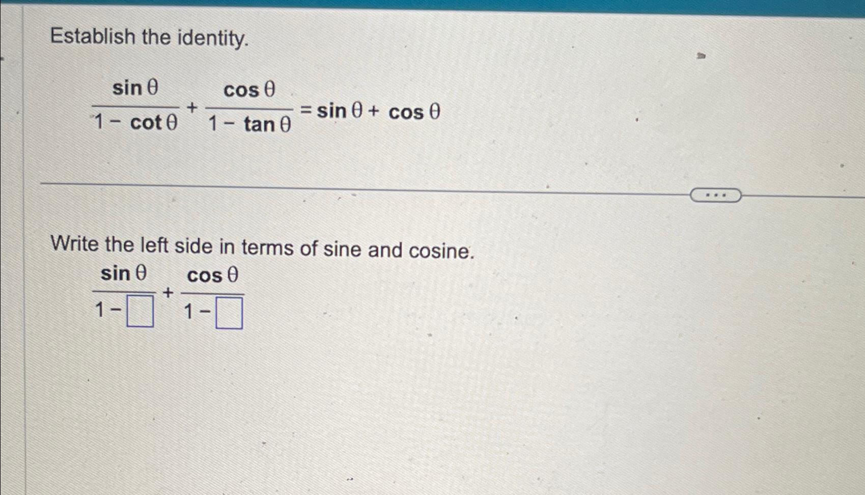 Solved Establish the | Chegg.com