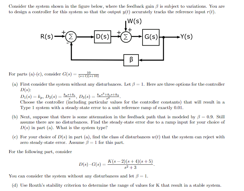 Solved Consider the system shown in the figure below, where | Chegg.com