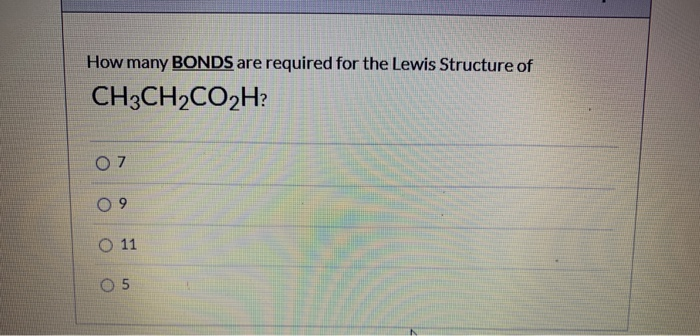 Solved How many BONDS are required for the Lewis Structure | Chegg.com