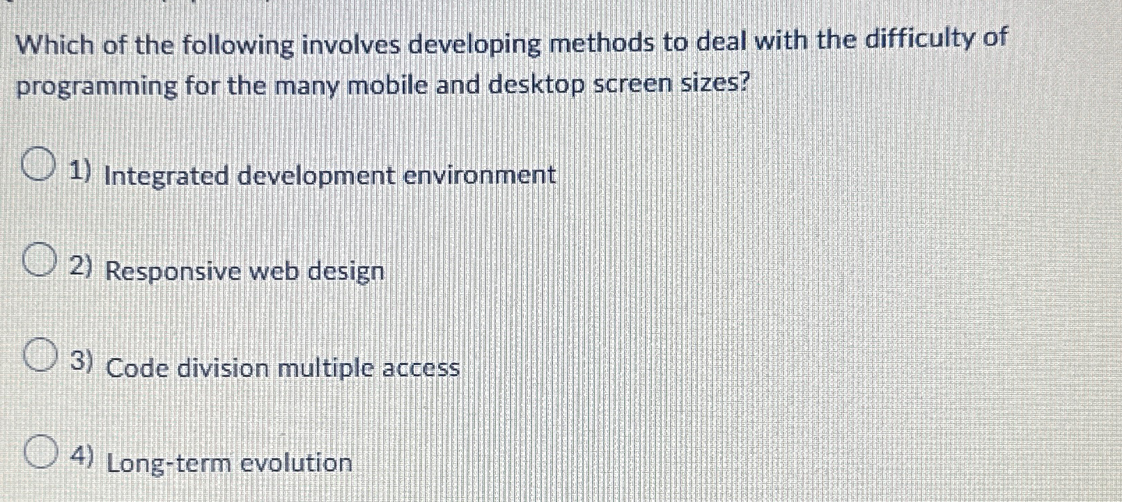Solved Which of the following involves developing methods to | Chegg.com
