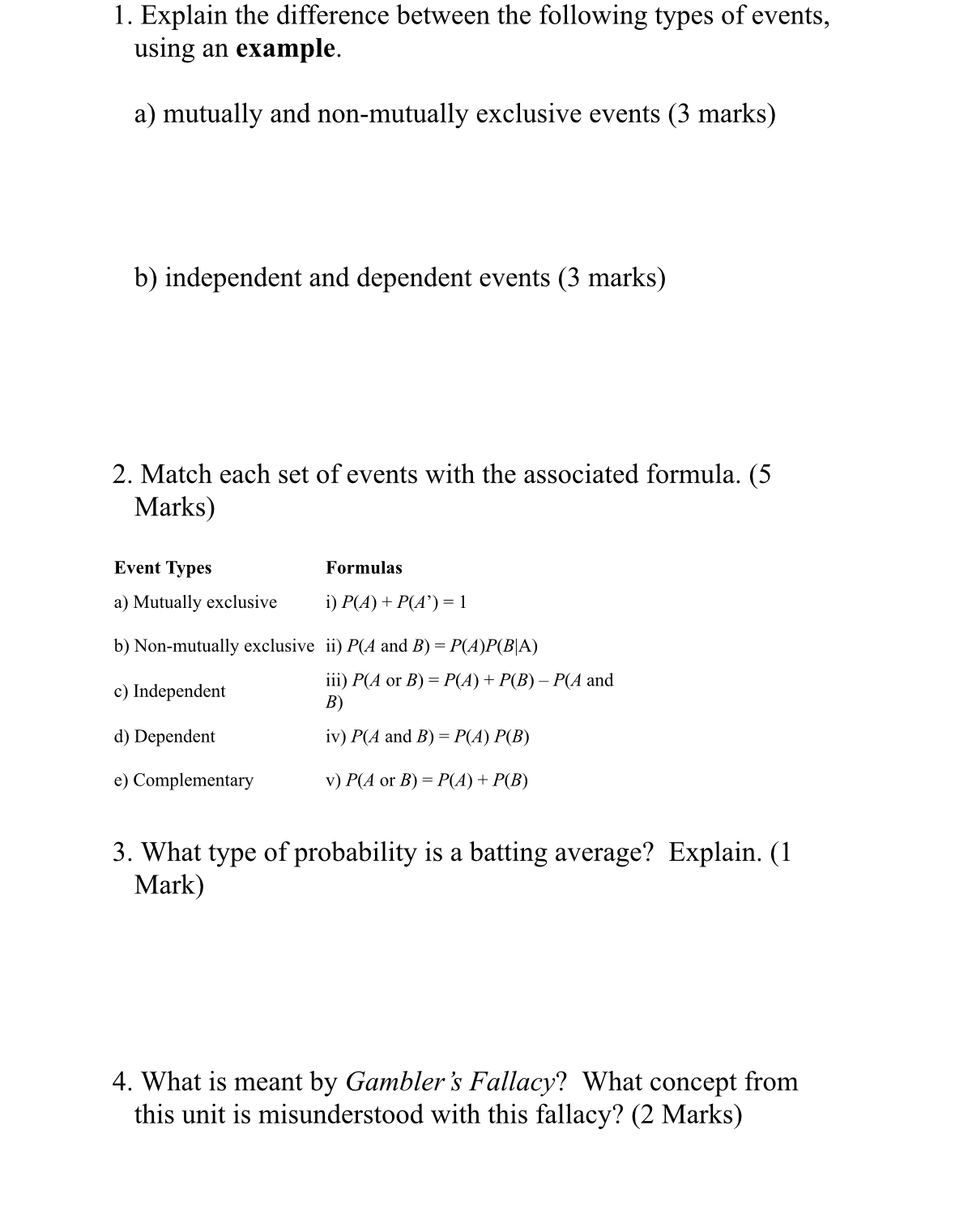 Solved Explain the difference between the following types of | Chegg.com