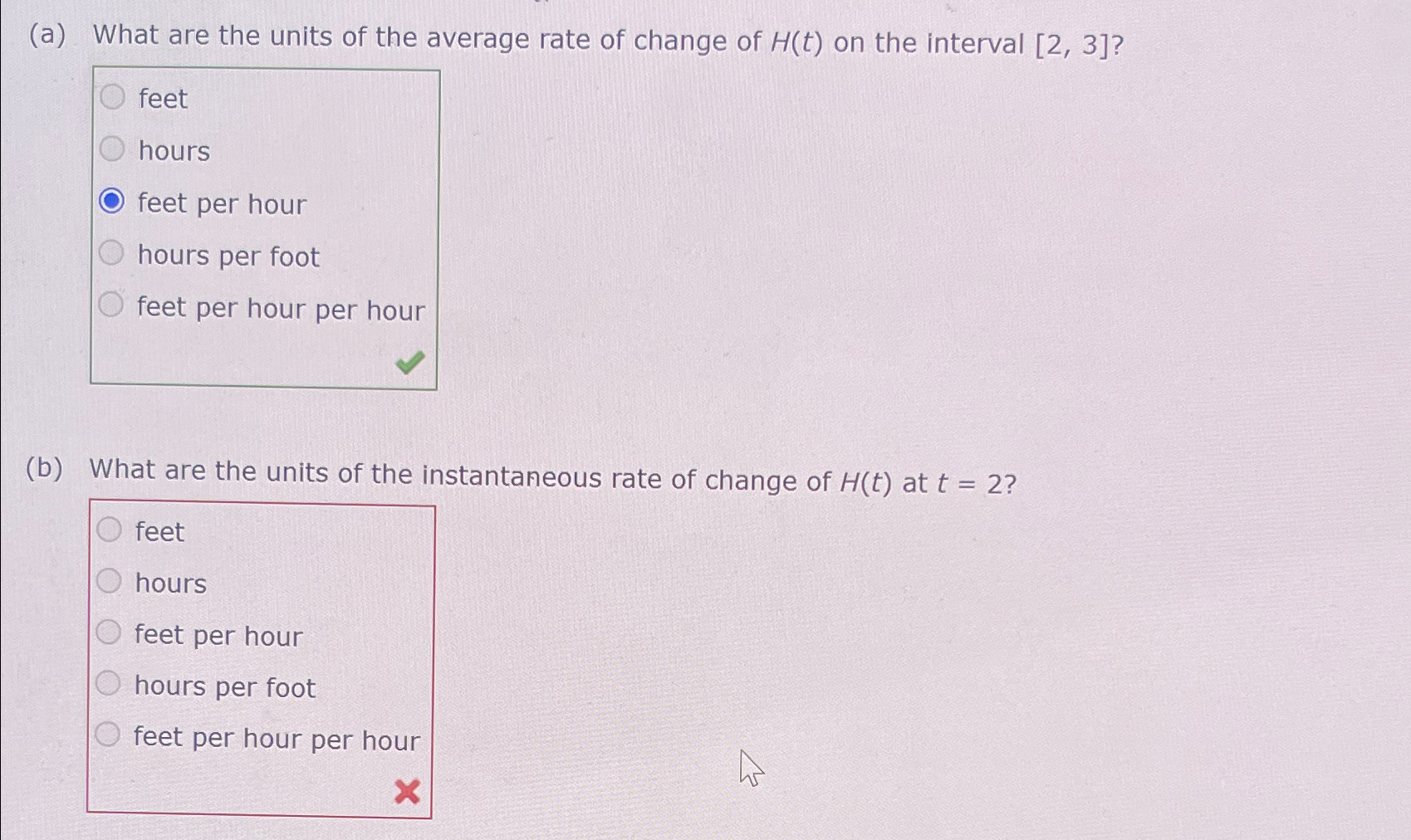 Solved (a) ﻿What are the units of the average rate of change | Chegg.com