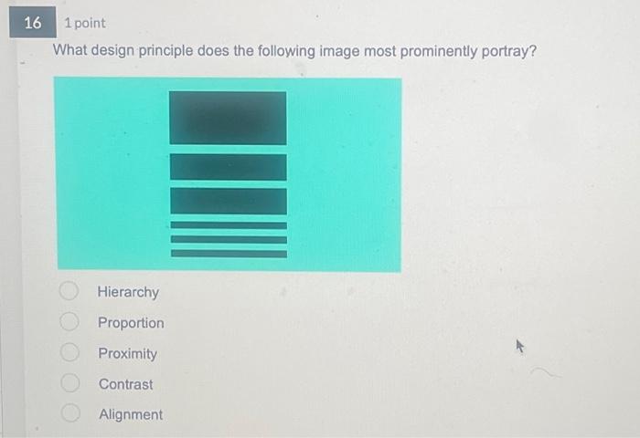 What design principle does the following image most | Chegg.com