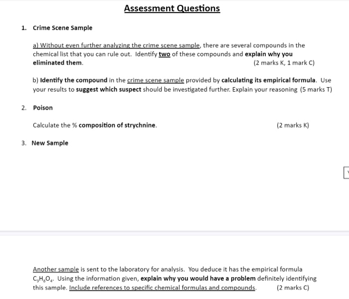Empirical and Molecular Formula Forensics The scene: | Chegg.com