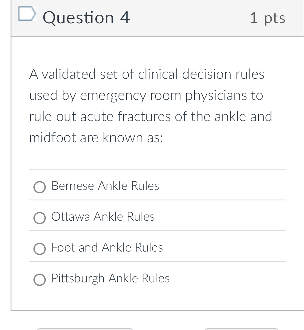 Solved Question 4A validated set of clinical decision | Chegg.com
