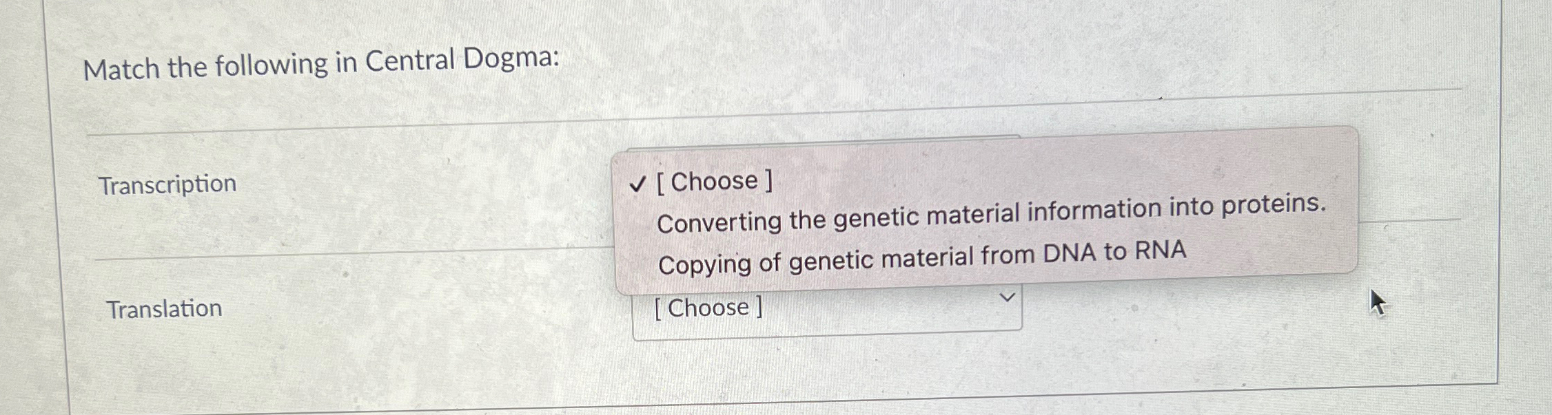 Solved Match the following in Central | Chegg.com