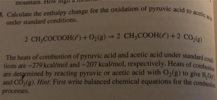 Solved 2 CH,COCOOH(() + O2(g) → 2 CH2COOH(( ) +2 CO2(g) 3. | Chegg.com