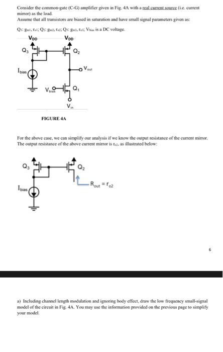 Solved Consider the common-gate (CG) amplifier given in Fig. | Chegg.com