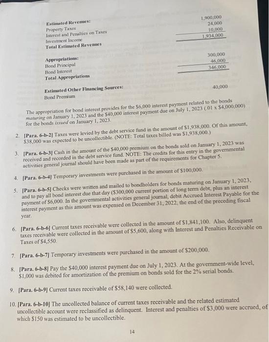 Chapter 6 Transactions Affecting General I ong-Term | Chegg.com