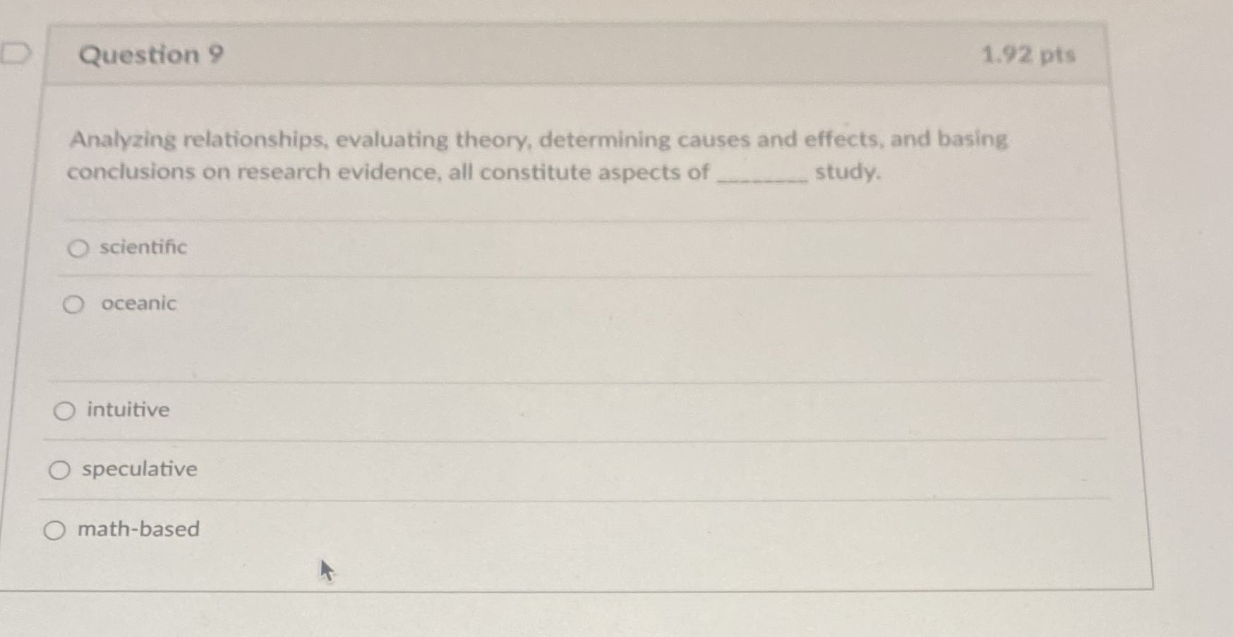 Solved Question 91.92 ﻿ptsAnalyzing relationships, | Chegg.com