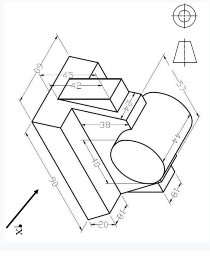 Solved Draw the three projections of the corresponding | Chegg.com