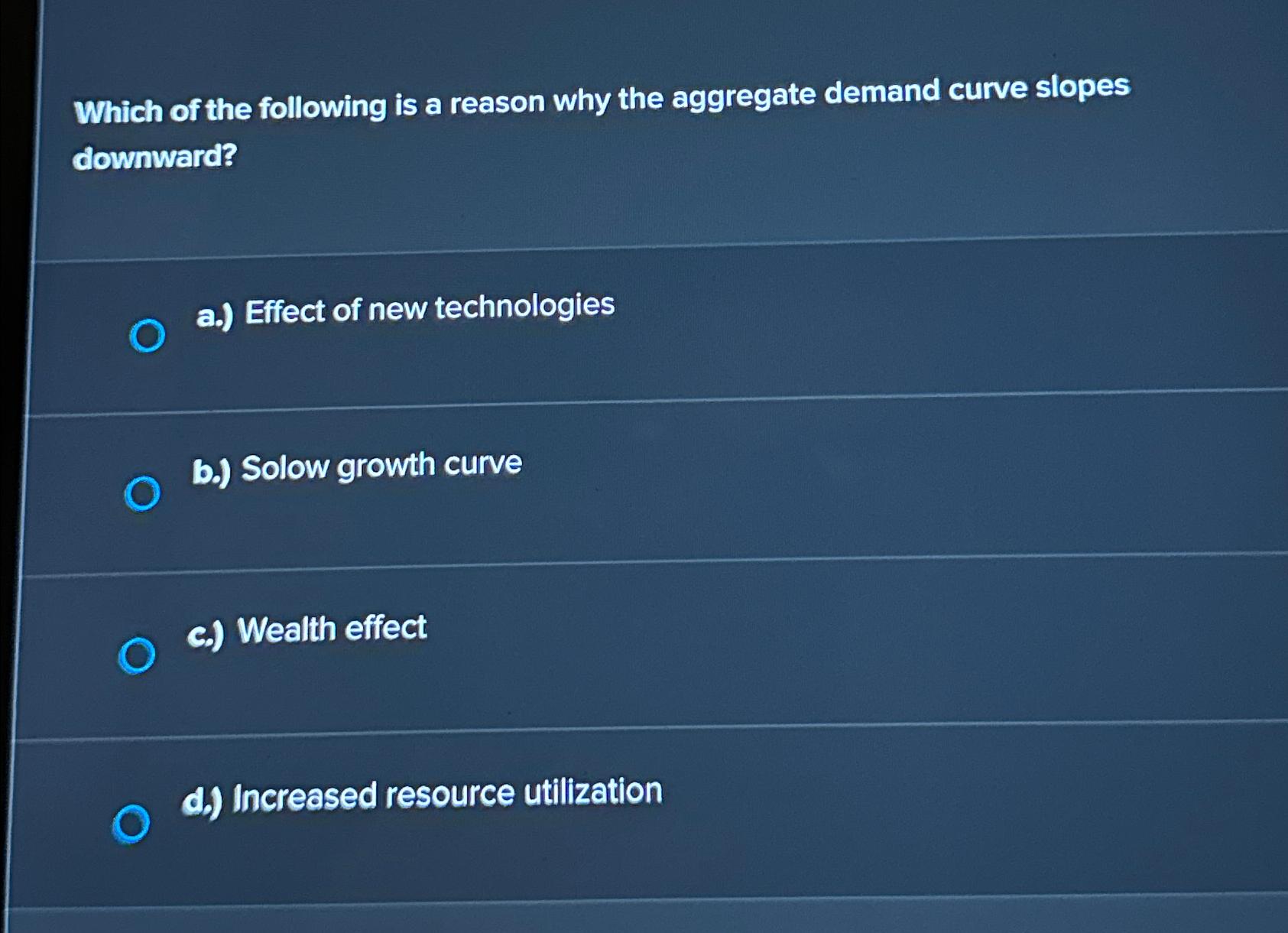 Solved Which of the following is a reason why the aggregate | Chegg.com