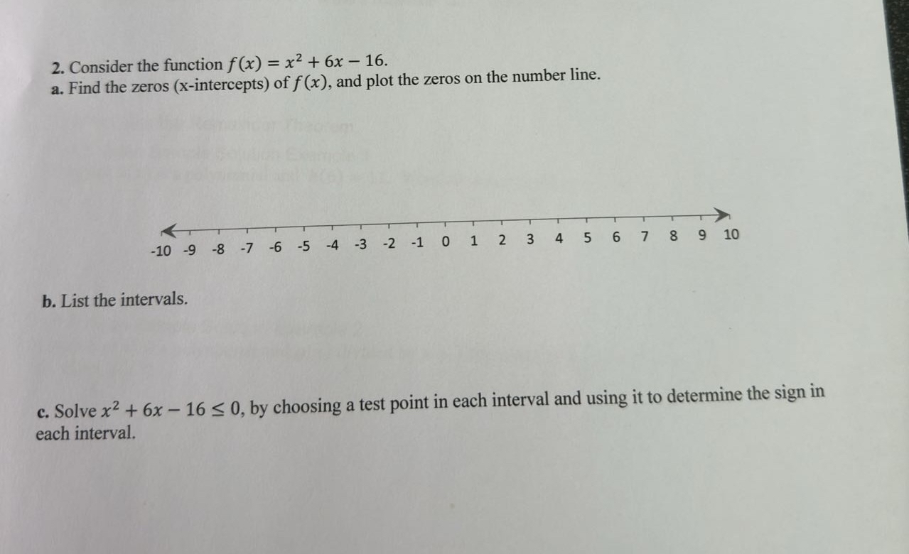 Solved Consider the function f(x)=x2+6x-16.a. ﻿Find the | Chegg.com