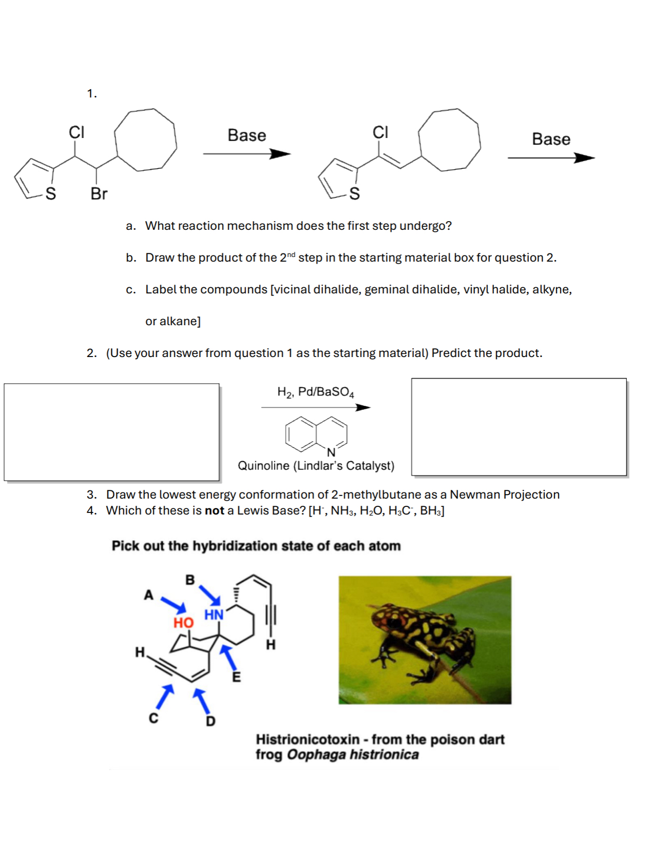 Solved a. ﻿What reaction mechanism does the first step | Chegg.com