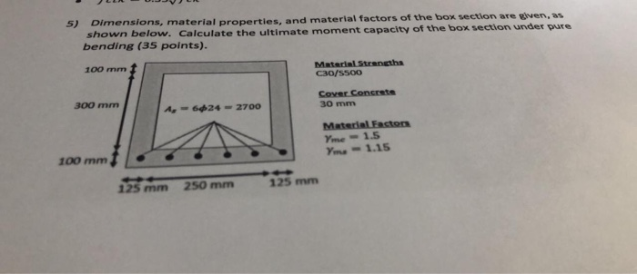 Solved 5) Dimensions, material properties, and material | Chegg.com