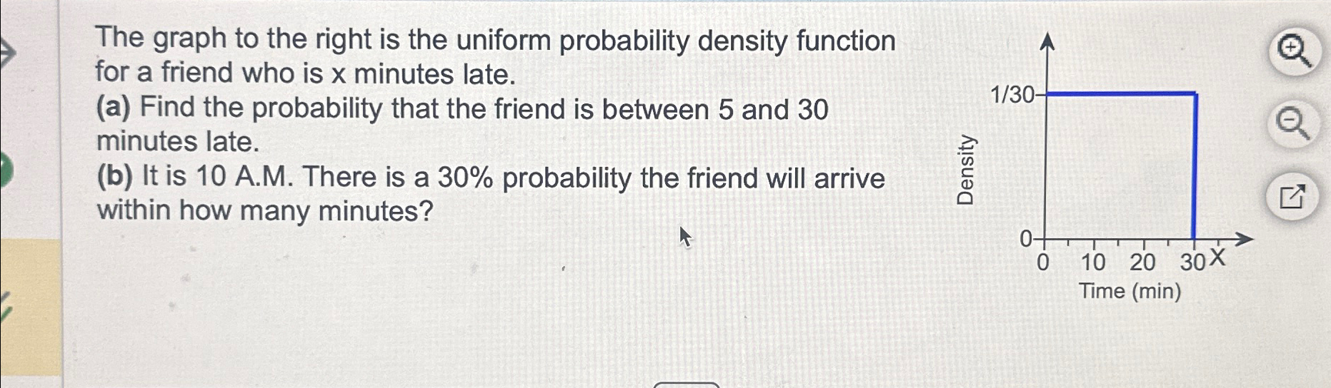 Solved The graph to the right is the uniform probability | Chegg.com
