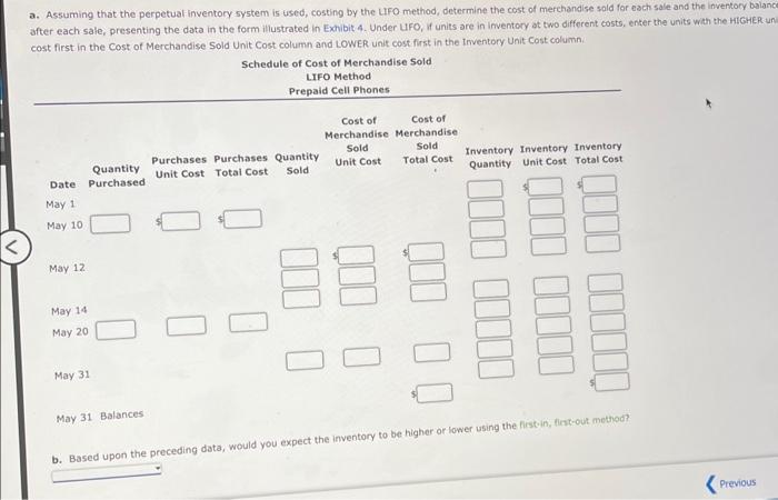 Solved a. Assuming that the perpetual inventory system is | Chegg.com