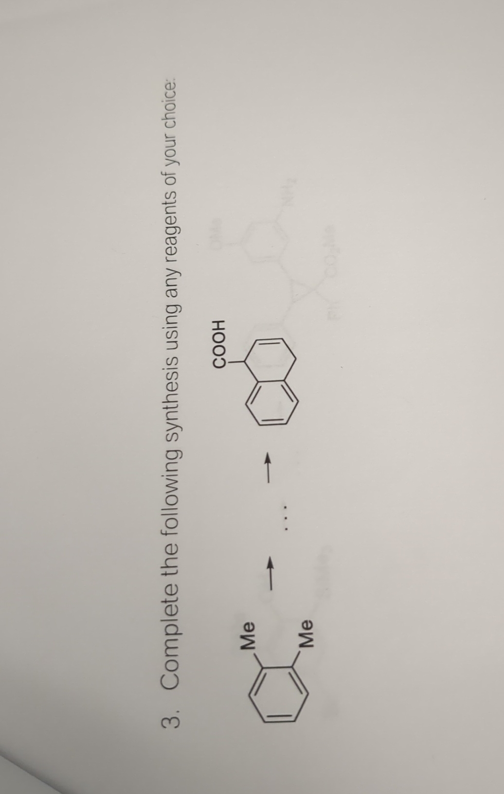 Complete the following synthesis using any reagents | Chegg.com