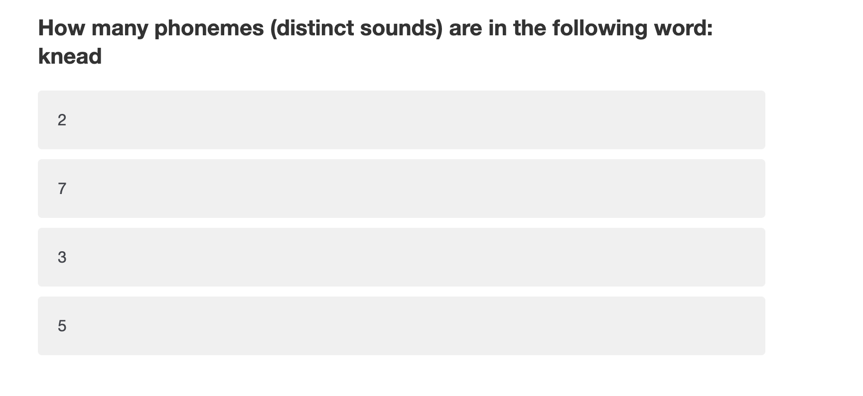 Solved How many phonemes (distinct sounds) ﻿are in the | Chegg.com