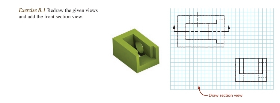 Solved Exercise 8.1 ﻿Redraw the given views and add the | Chegg.com