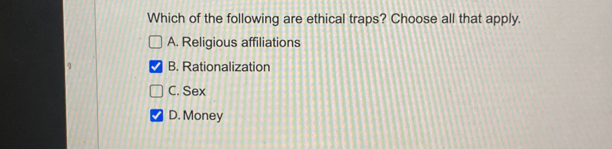 Solved Which of the following are ethical traps? Choose all | Chegg.com