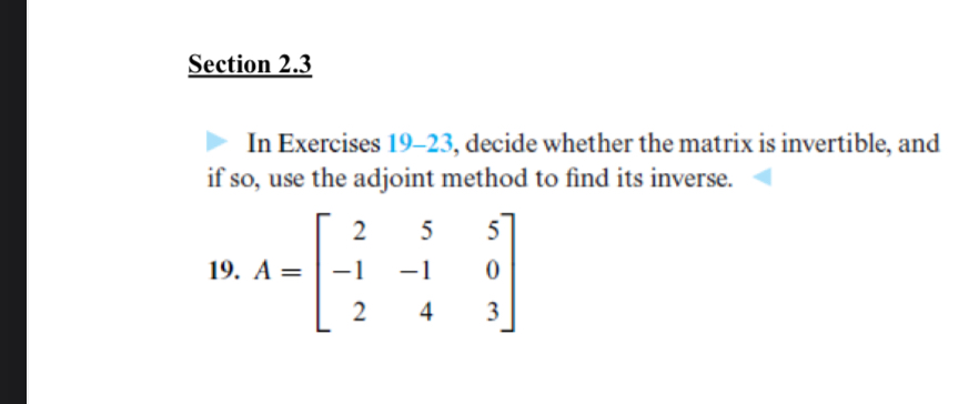 Solved Section 2.3In Exercises 19-23, ﻿decide whether the | Chegg.com